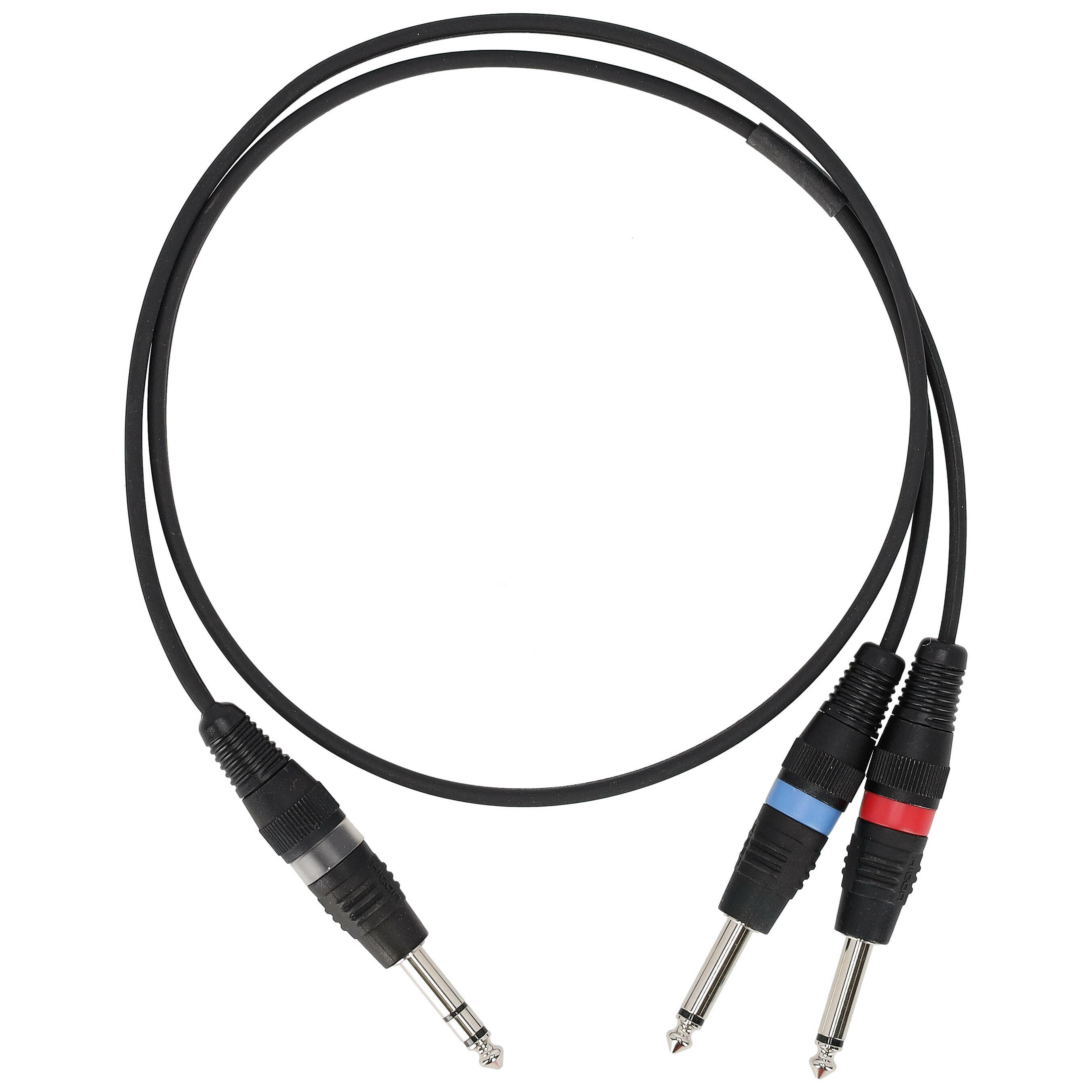 Klang Y-Audiokabel, 1 Meter 3,5 mm Klinke, male, stereo - 2x 6,3 Klinke ...